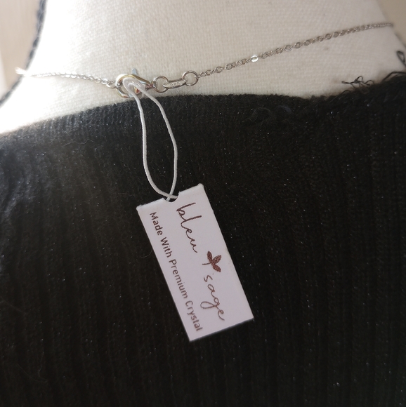 Bleu Sage | Jewelry | Bleu Sage Sterling Silver Crystal Glass Pendant ...